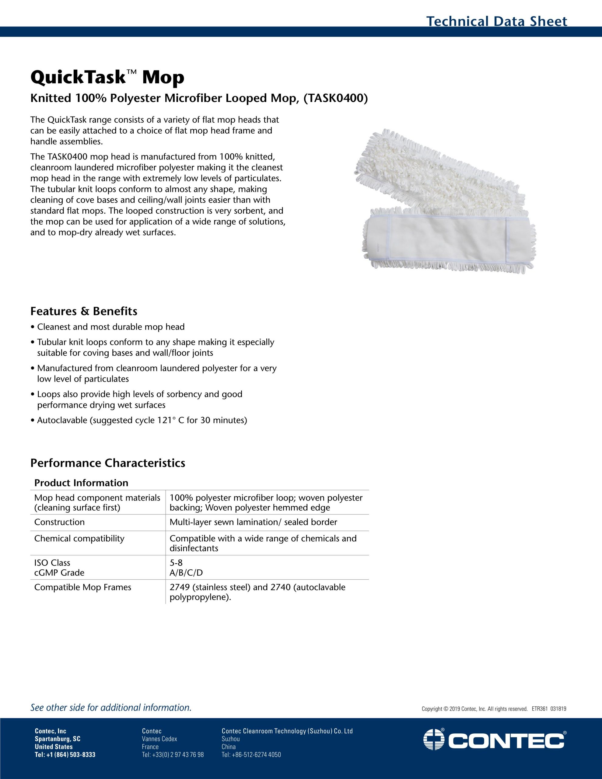 TASK0400 - CleanroomMop - SCVTEC - ECOLAB 대리점